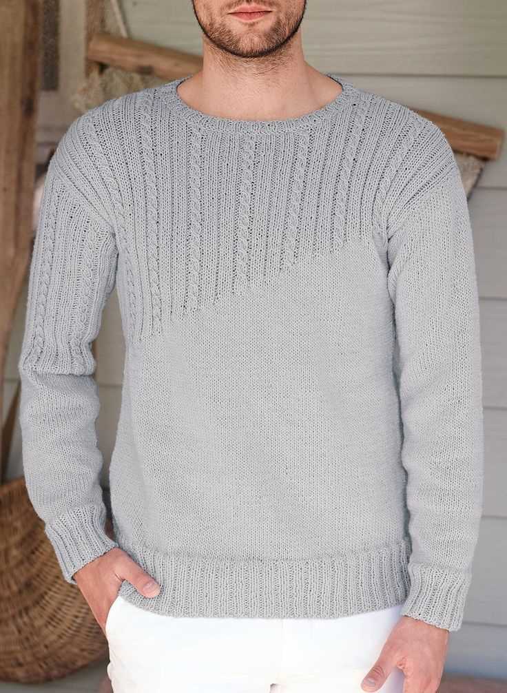 Round-Knit Sweater Pattern for Stylish Men