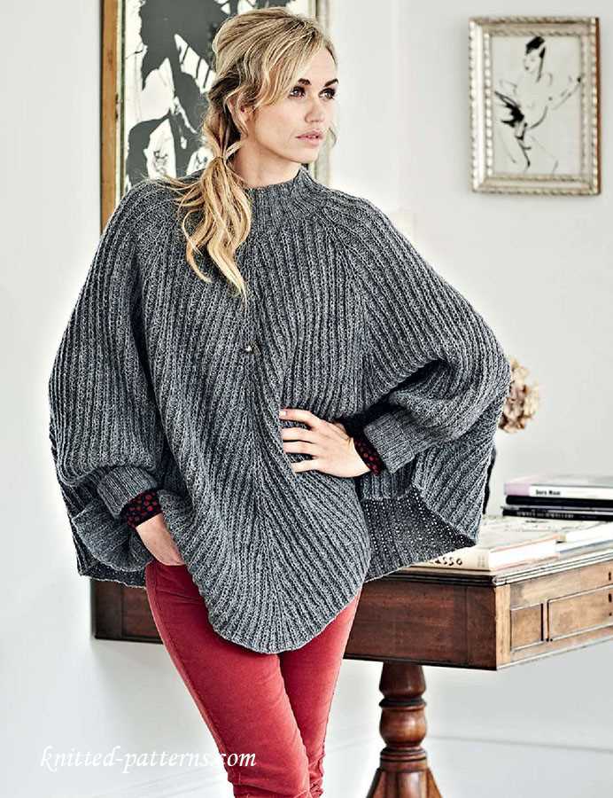 Cozy and stylish: Discover unique knitted poncho patterns!