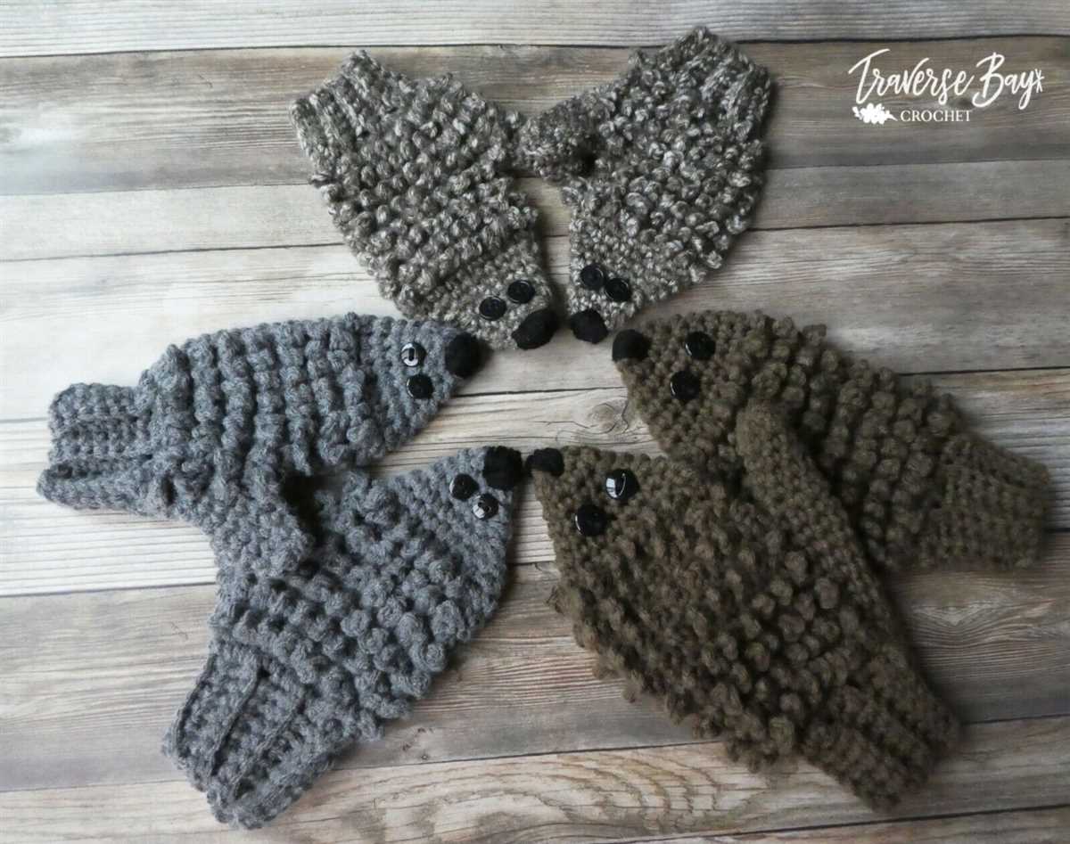 Cozy hedgehog mittens pattern for free