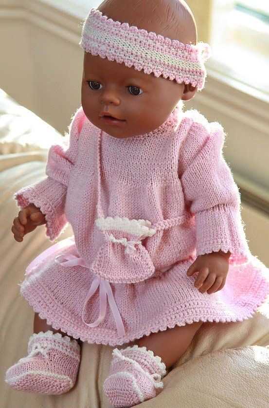 Stitch up a cozy doll pram set with these free knitting patterns