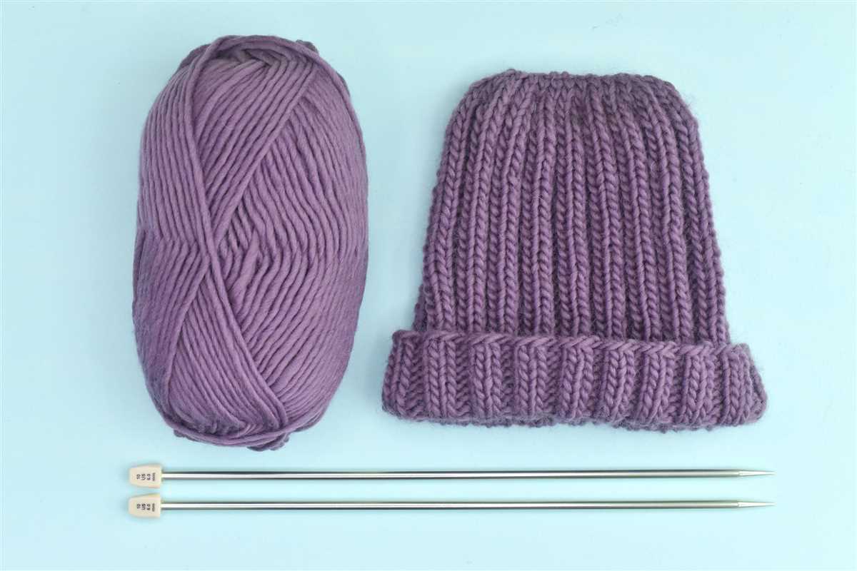 Easy ribbed hat knitting pattern using straight needles
