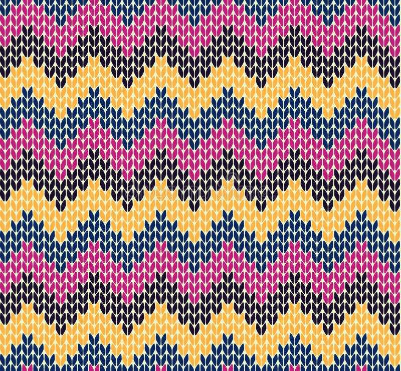 "Creating a Dynamic Zigzag Pattern in Knitting"